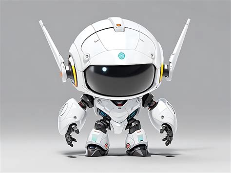 Premium Photo Small Futuristic Robot On A White Background