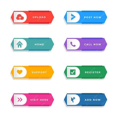 Free Vector Flat Design Call To Action Button Pack