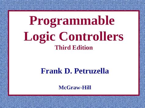 Ppt Programmable Logic Controllers Third Edition Dokumen Tips