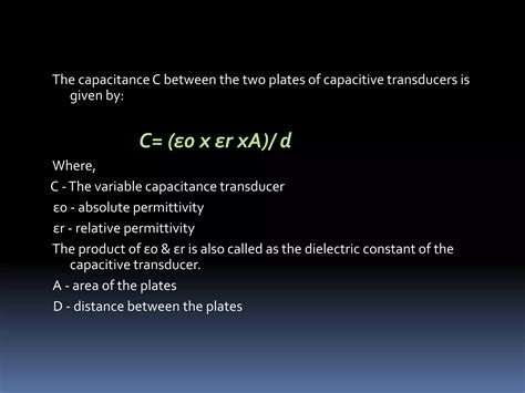 Capacitive Type Transducer Pptx
