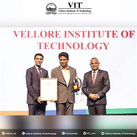 Vit Velloreinstituteoftechnology Idaaward Bestinimpactaward Indiadidacticsassociation Ases