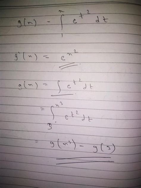 If G X Int 1 X E T 2 D T Then The Value Of Int 3