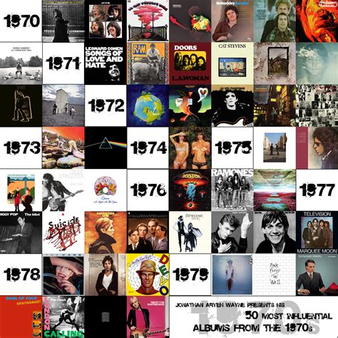 My Top 50 Most Influential Albums From The 1970s Jonathan Aryeh Wayne