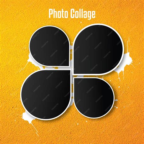 빈 프레임 사진 콜라주 디자인 프리미엄 벡터