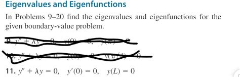 Solved Eigenvalues And Eigenfunctions In Problems 920 Find