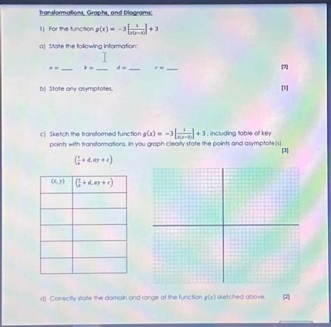 solved transformations graphs and diagrams 1 for the