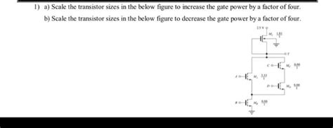 Solved 1 A Scale The Transistor Sizes In The Below Figure