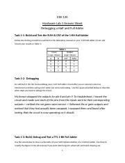 HardwareLab Doc EEE Hardware Lab Answer Sheet Debugging A Half And Full Adder Task