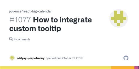 How To Integrate Custom Tooltip · Issue 1077 · Jquensereact Big Calendar · Github