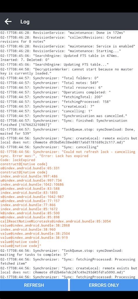 Notebook List Empty In Android Mobile Client Issue 7789 Laurent22