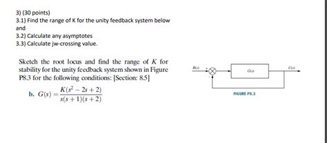 solved 3 30 points 3 1 find the range of k for the unity