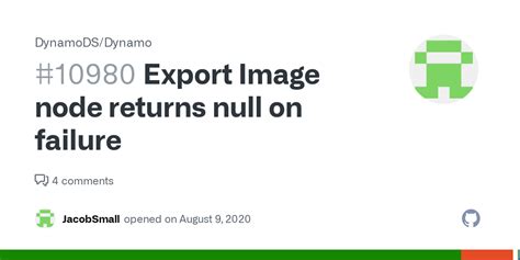 Export Image Node Returns Null On Failure Issue DynamoDS Dynamo GitHub