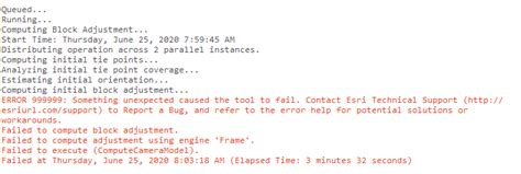 Error 999999 Block Adjustment Esri Community
