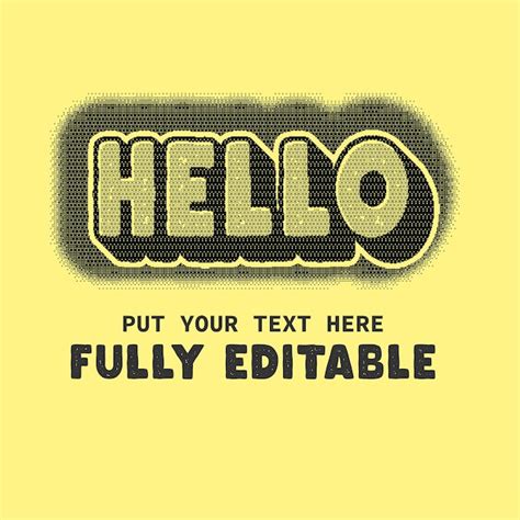 premium vector fully editable text with bitmap effect eps