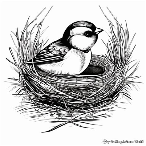 Bird Nest Coloring Pages Free Printable