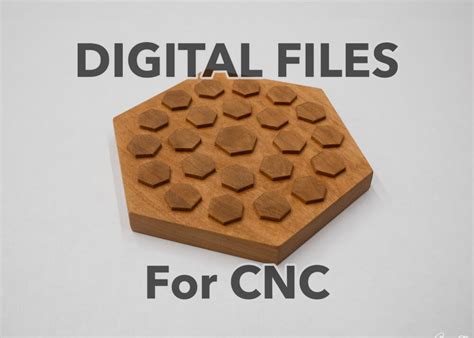 Digital File Hex Trivet Wood Hot Pad Cnc Woodworking Project