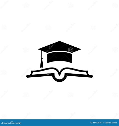 Graduated Open Book Icon For Web Design Isolated On White Background Stock Vector Illustration