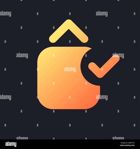 Jump Animation Applying Orange Solid Gradient Ui Icon For Dark Theme Stock Vector Image And Art