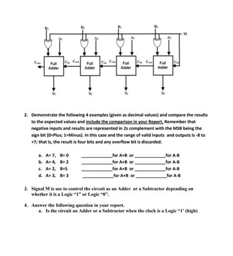Solved 1 On Multisim Application Using The 7483 Four Bit