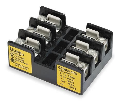 BUSSMANN Fuse Block Industrial To A Fuse UL Class G V AC V DC DP G CR