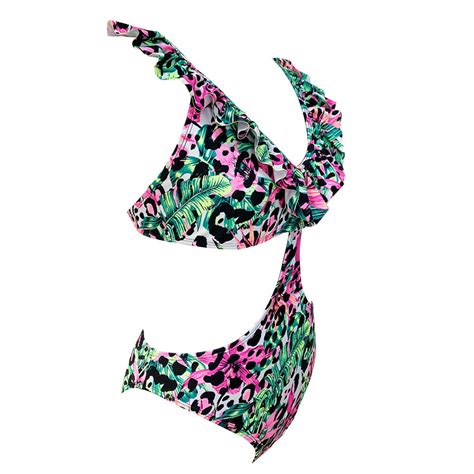 Womens Monokini Floral Custom Print One Piece Swimsuit