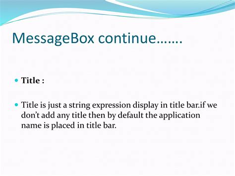 Dialog Box In Vb6 Pptx