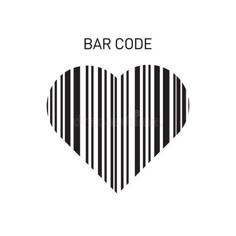 Hear Bar Code Shape Scanning Bar Code Vector Illustration Stock Vector Illustration Of
