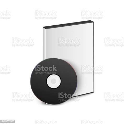 벡터 3d 현실적인 블랙 Cd 플라스틱 커버 봉투 케이스 격리 Dvd Cd 상자 모형에 대 한 포장 디자인 템플릿입니다 컴팩트