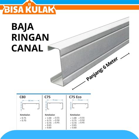 Jual Baja Ringan Canal C75 6 Meter X 055 075mm Shopee Indonesia