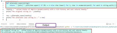 How To Capitalize Alternate Letters In A String In Python