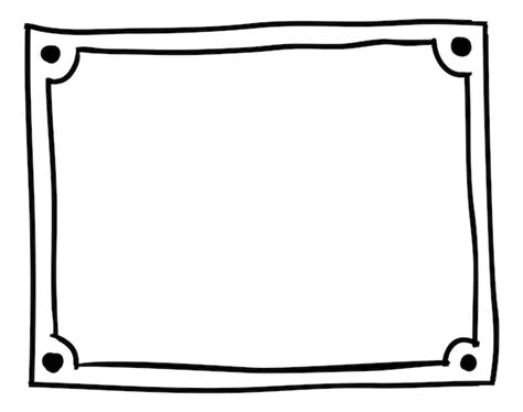 Premium Vector Cute Decorative Frame Hand Drawn Rectangle Border