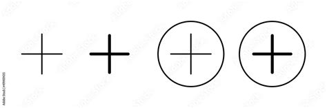 Plus Icons Set Add Plus Sign And Symbol Stock Vector Adobe Stock