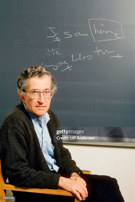 Noam Chomsky Poses While In His Office At M I T University In News