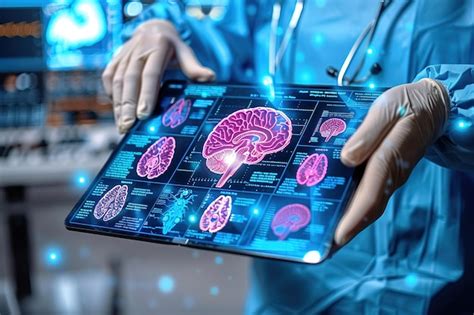 premium photo neuroscientist analyzing brain activity on eeg monitor
