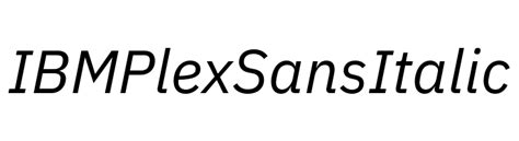 IBM Plex Sans Italic Font FFonts Net