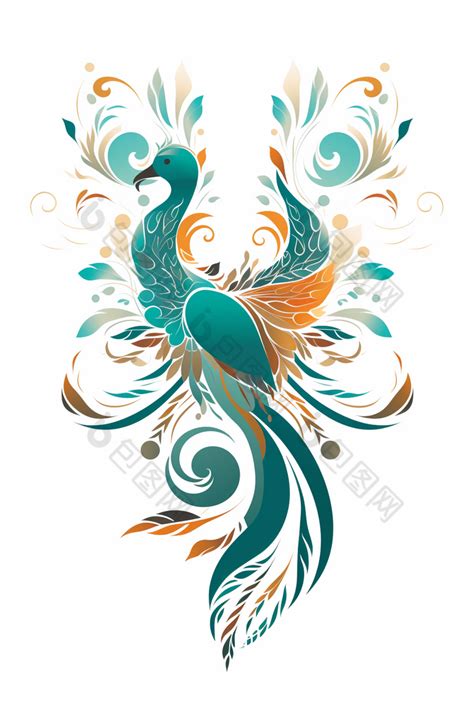 凤凰插画png下载 包图网