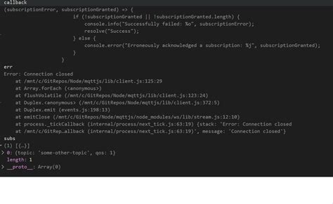 Subscription Is Confirmed On Server Disconnect · Issue 1296 · Mqttjsmqttjs · Github