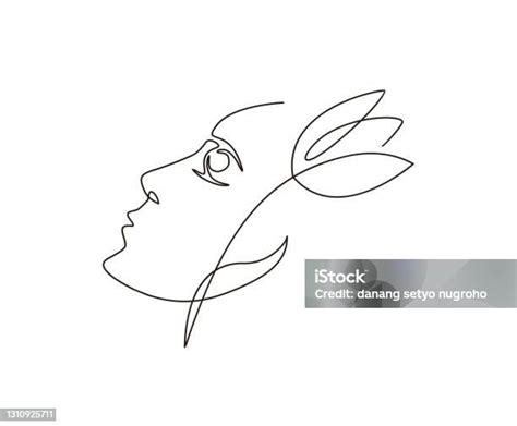 초현실적 인 얼굴 연속 라인 세트 얼굴과 헤어 스타일 패션 컨셉 여성 아름다움 미니멀리스트 벡터 일러스트의 그림 포스터 와 벽 예술 디자인 개요 디자인 개념 개념에 대한