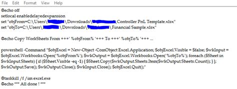 Solved Batch File To Copy Sheet To Another Excel File Alteryx Community