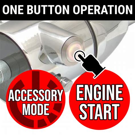 GM Key Ignition Orange Push Button Start Conversion Kit Direct Column Fit Insert