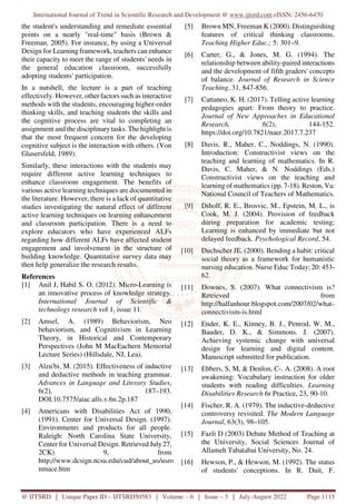 Active Learning Framework And Process Of Classroom Engagement A Literature Review Pdf