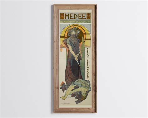 Alphonse Mucha Medee A Stunning Vintage Theatre Poster In Super Tall