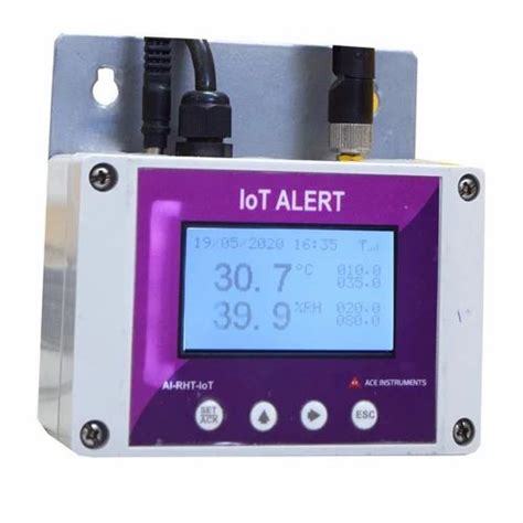 Lcd Graphical Display 12v Dc Temperature Humidity Monitor With Minmax Feature For Server Rooms