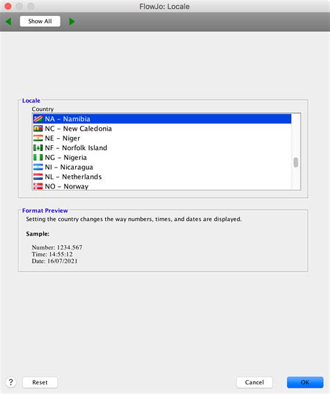 Locale Settings In Flowjo Flowjo Documentation Flowjo Documentation