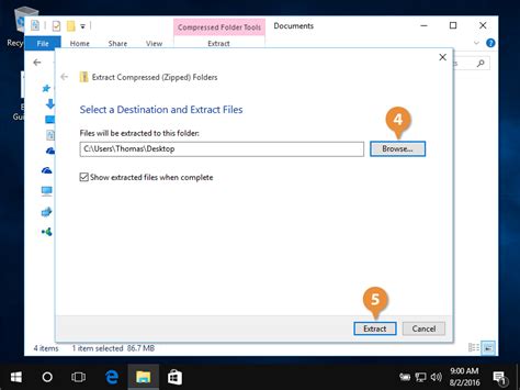 compress and extract folders in windows 10 customguide
