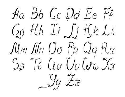 Alfabeto De Letras Fonte De Caligrafia Preta Em Tipo Cursivo Elementos Para Tipo De Letra De