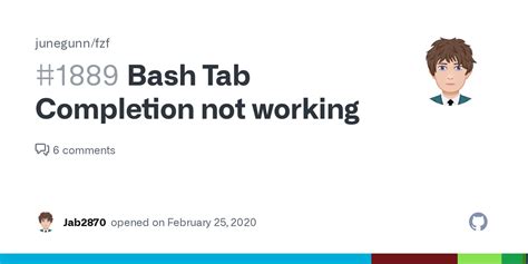 Bash Tab Completion Not Working · Issue 1889 · Junegunnfzf · Github