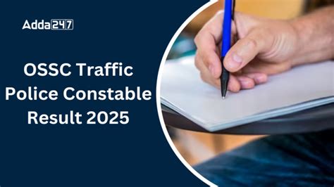 OSSC Traffic Police Constable Result 2025 Out Check Direct Link To Download PDF