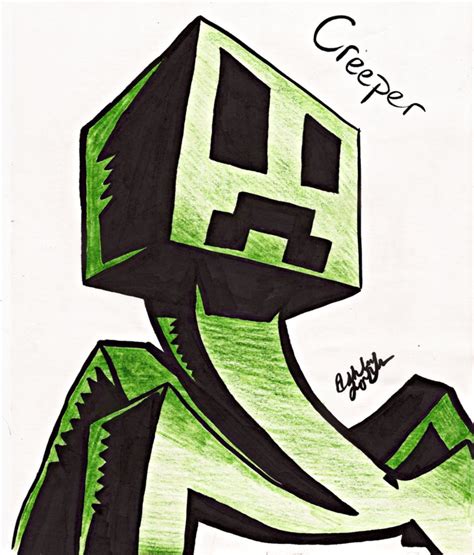 Minecraft Creeper Drawing At Getdrawings Free Download