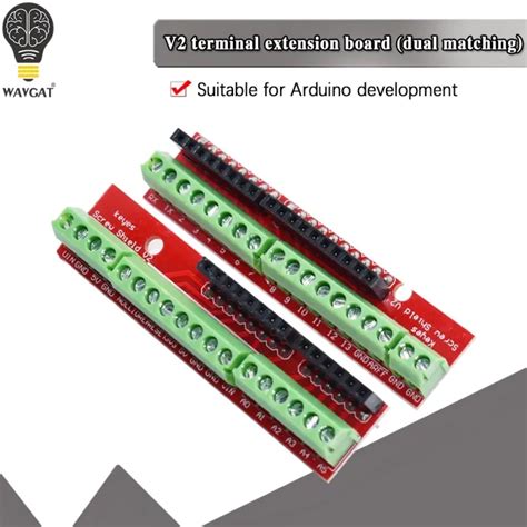 สกรูโล่ V2การศึกษาแผงขยายเทอร์มินัล รองรับสองชั้น สำหรับ Arduino Uno